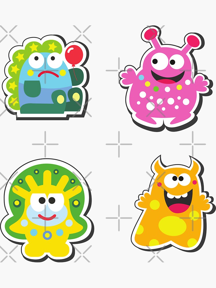 "Monster Sticker Pack #9" Sticker for Sale by Pstawicki | Redbubble