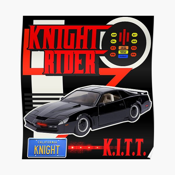 "Knight Rider KITT Car Racing Style Design" Poster for Sale by ...