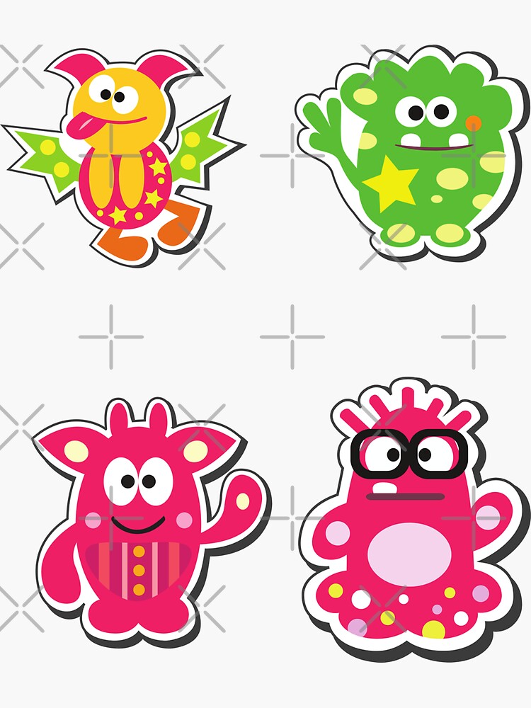 "Monster Sticker Pack #10" Sticker for Sale by Pstawicki | Redbubble