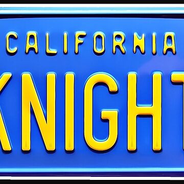 "Knight Rider KITT Car License Plate" Sticker for Sale by acquiesce13 ...