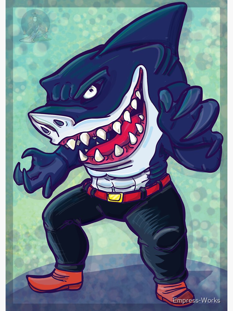 "Ripster (Street Sharks)" Sticker for Sale by Empress-Works | Redbubble