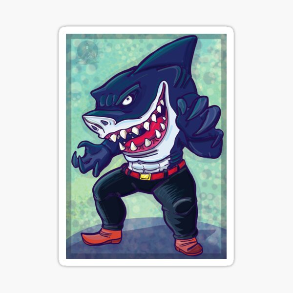 "Ripster (Street Sharks)" Sticker for Sale by Empress-Works | Redbubble