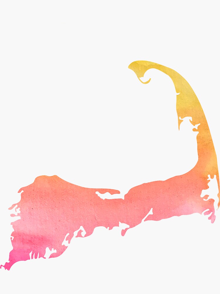 "Watercolor Sunset Cape Cod Arm" Sticker for Sale by alyssadole | Redbubble