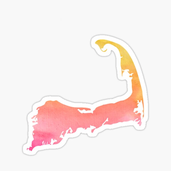 "Watercolor Sunset Cape Cod Arm" Sticker for Sale by alyssadole | Redbubble