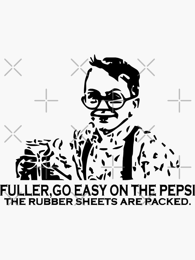 "Fuller drinks pepsi b&w" Sticker for Sale by DillardFrancis | Redbubble