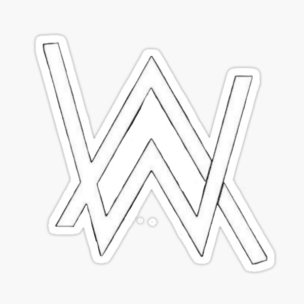 "Alan walker logo" Sticker for Sale by salman-art | Redbubble