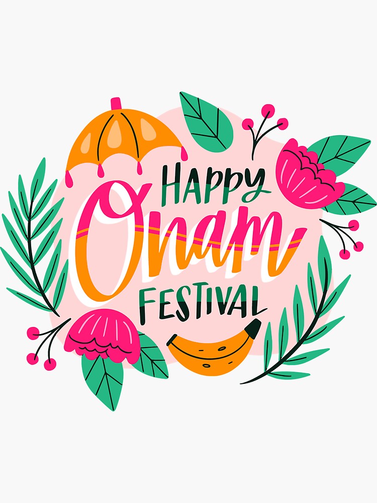 "Happy Onam Sticker" Sticker for Sale by FrewinMason | Redbubble