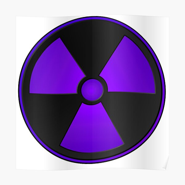 "Purple Radioactive Symbol" Poster by AMagicalJourney | Redbubble