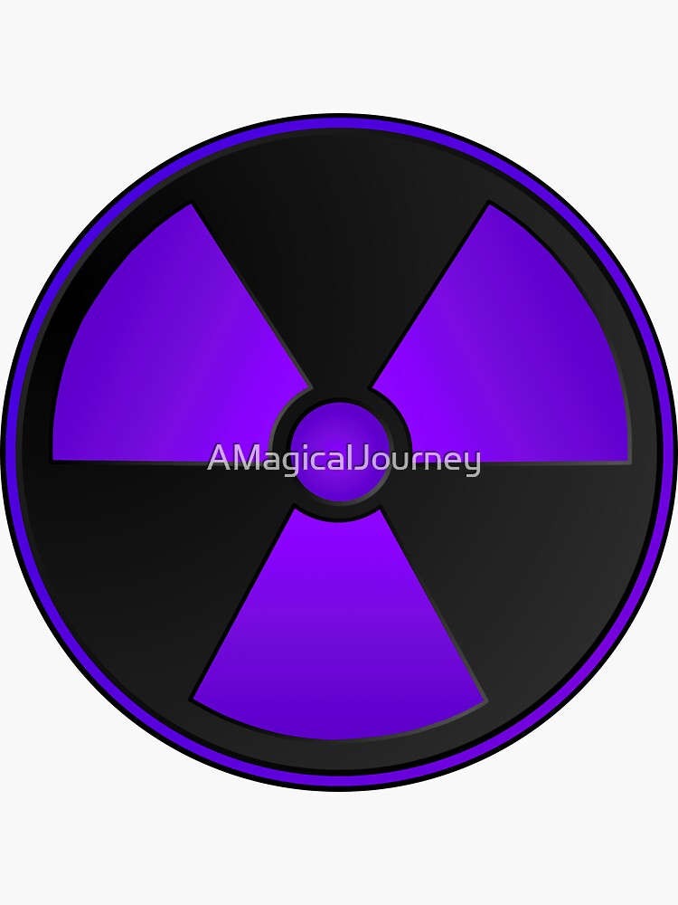 "Purple Radioactive Symbol" Sticker by AMagicalJourney | Redbubble