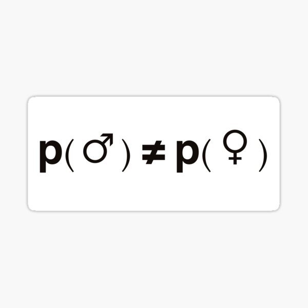 "Gender Inequality Equation " Sticker for Sale by IBD-HOUS | Redbubble