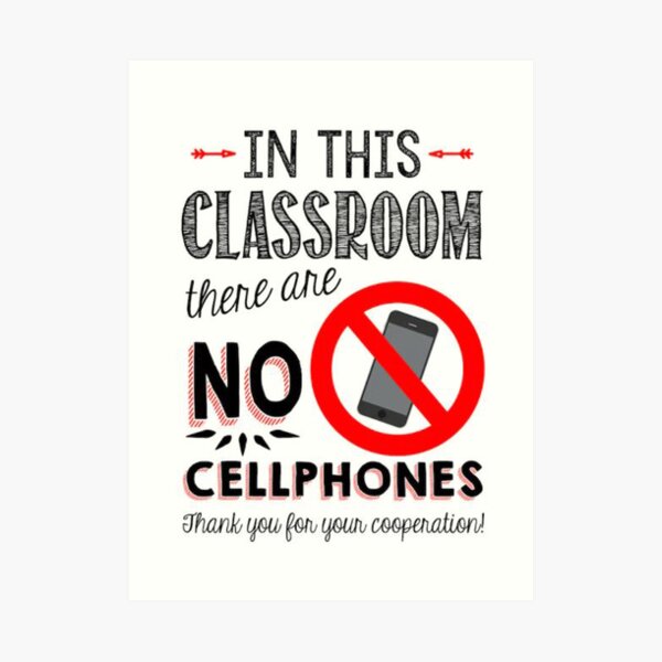 "lassroom Poster, Teacher Rules, Classroom Sign, No Cell Phone, Cell ...