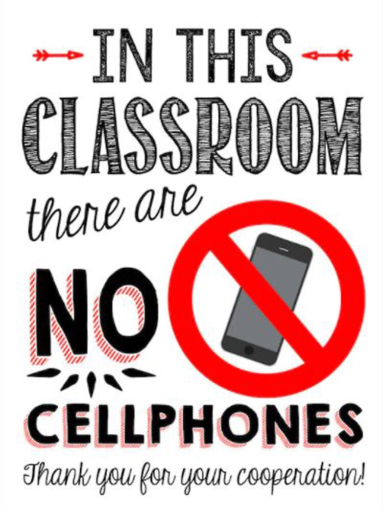 "lassroom Poster, Teacher Rules, Classroom Sign, No Cell Phone, Cell ...