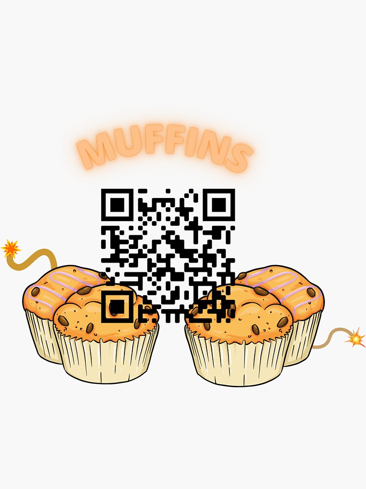"Cunningham Muffins QR code design" Sticker for Sale by QRcodeTees ...