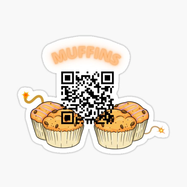 "Cunningham Muffins QR code design" Sticker for Sale by QRcodeTees ...