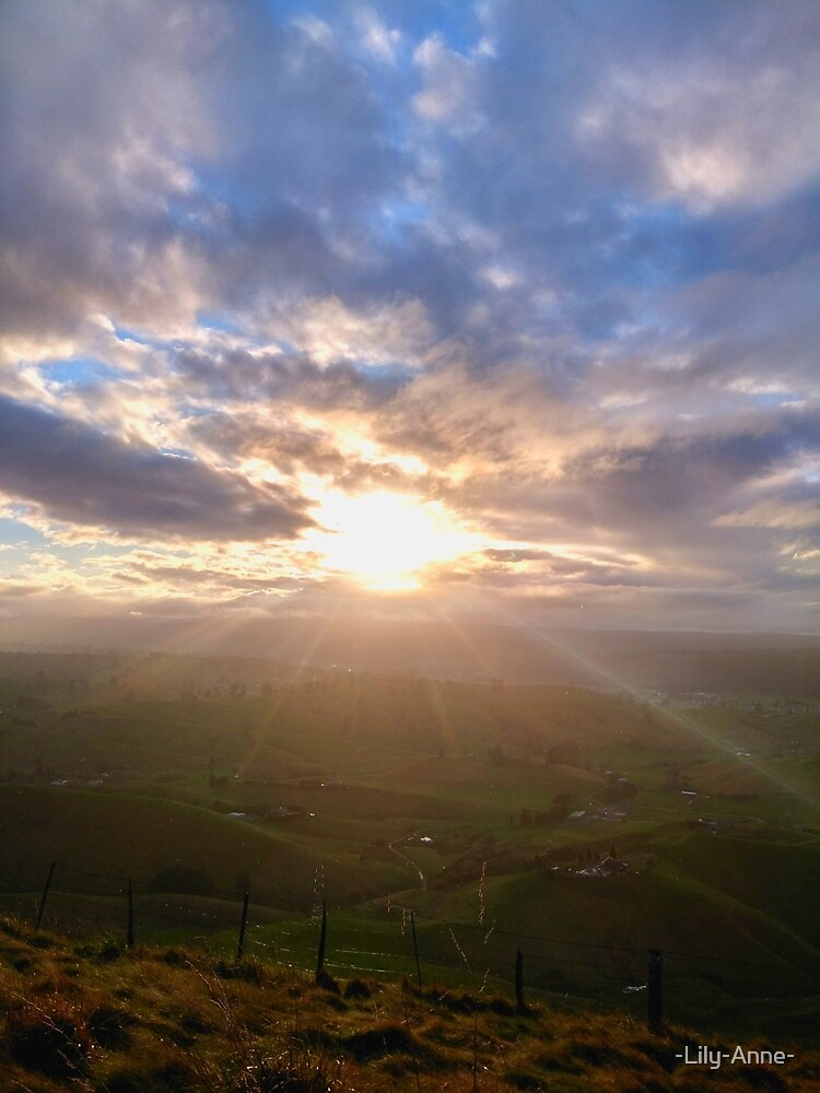 "sunny days blue skys sun rays landscape cloud photography" Poster for ...