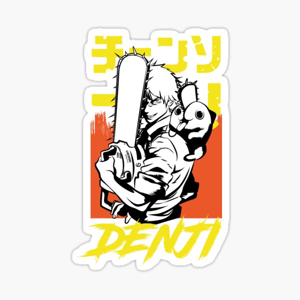 "CHAINSAW MAN : DENJI " Sticker for Sale by FunGangStore | Redbubble