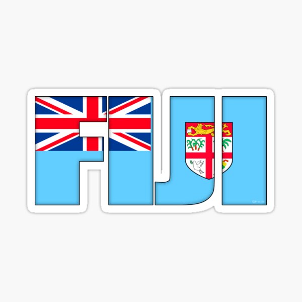 "Fiji Flag" Sticker for Sale by MikePrittie | Redbubble