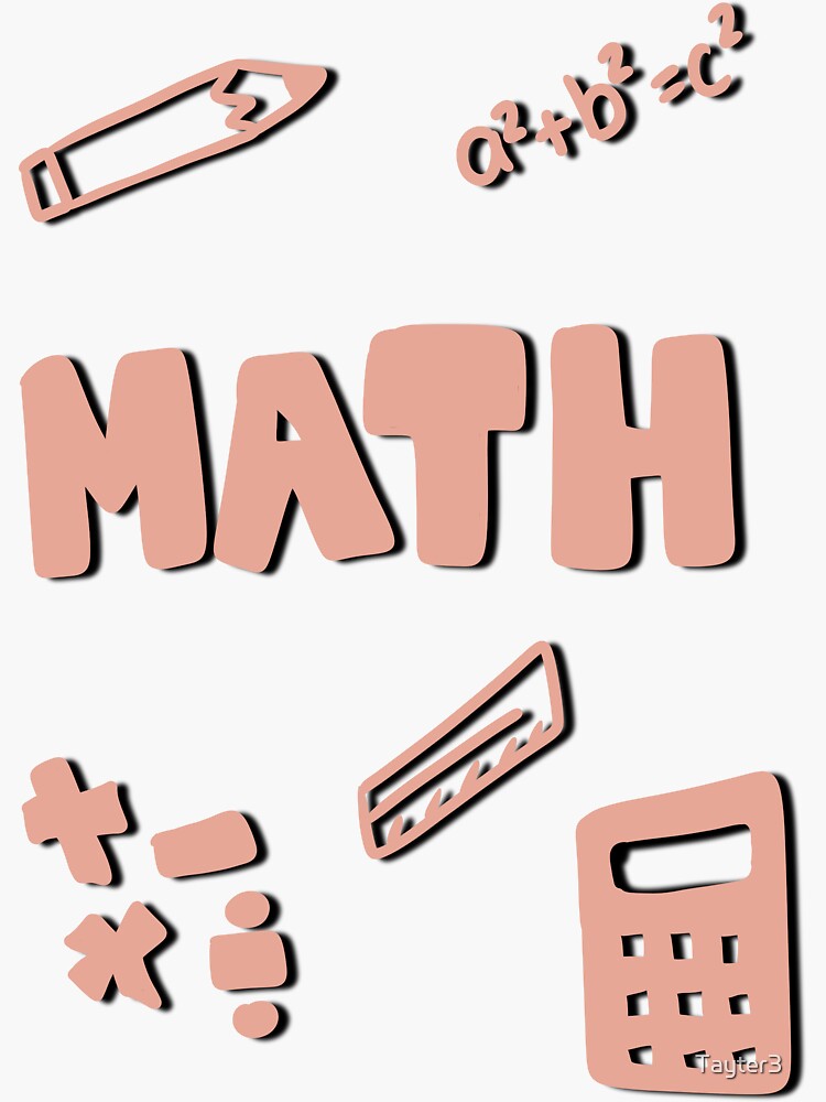 "Math sticker pack" Sticker for Sale by Tayter3 | Redbubble