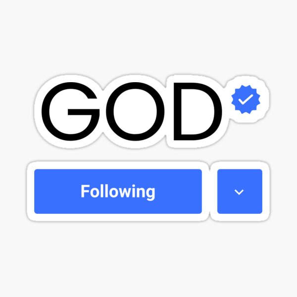 "TikTok Instagram Following God" Sticker for Sale by thesandrafadzai ...