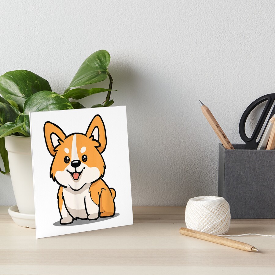 "Cute Kawaii Corgi Chibi Dog " Art Board Print by taylobarucau97 ...