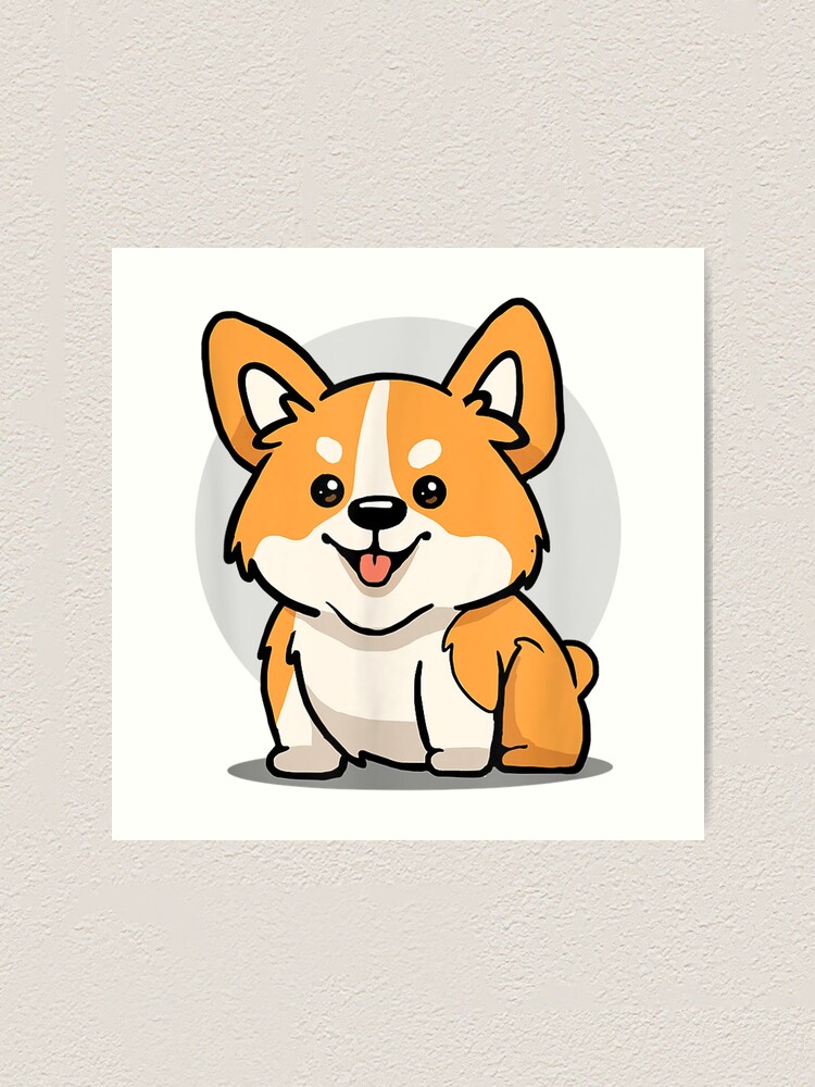 "Cute Kawaii Corgi Chibi Dog " Art Print for Sale by taylobarucau97 ...