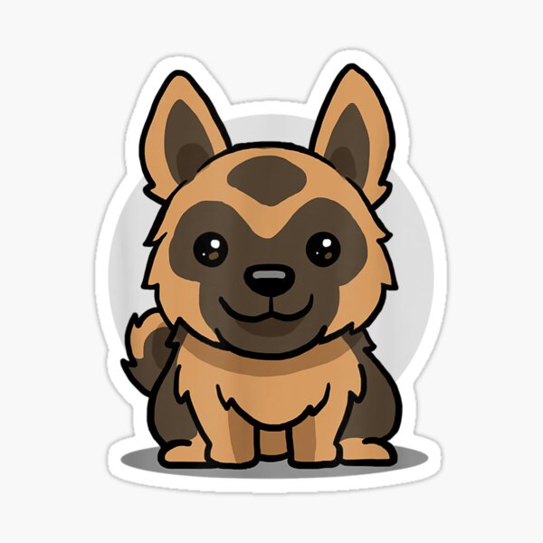 "Cute Kawaii German Shepherd Chibi Dog " Sticker for Sale by ...
