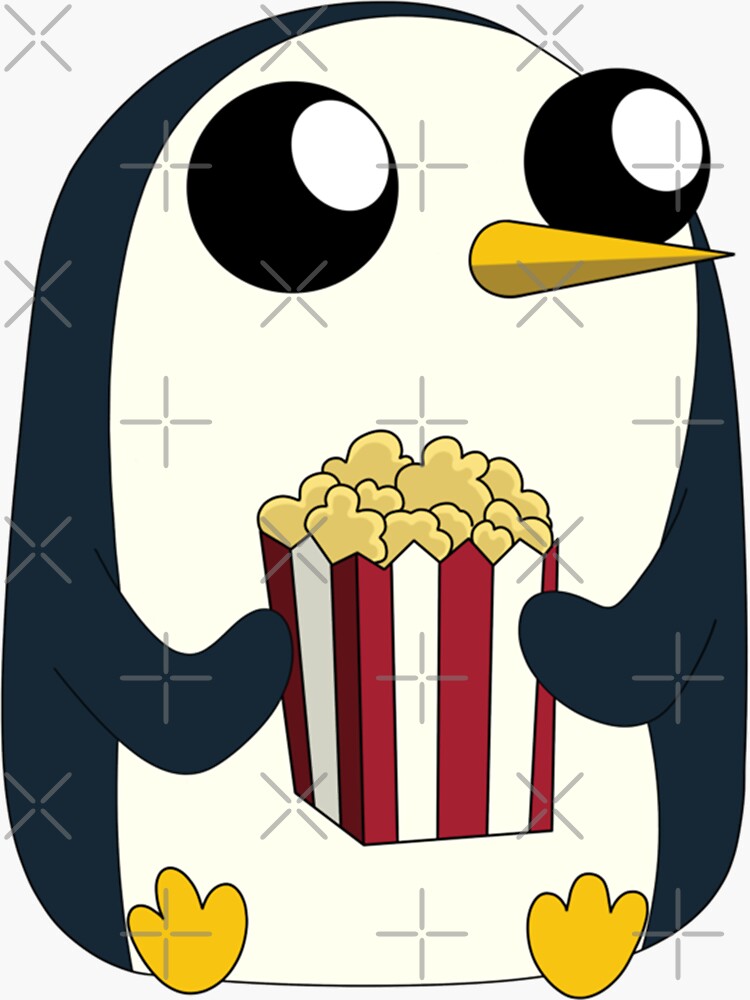 "Gunter loves popcorn!" Sticker by TylerHaney | Redbubble