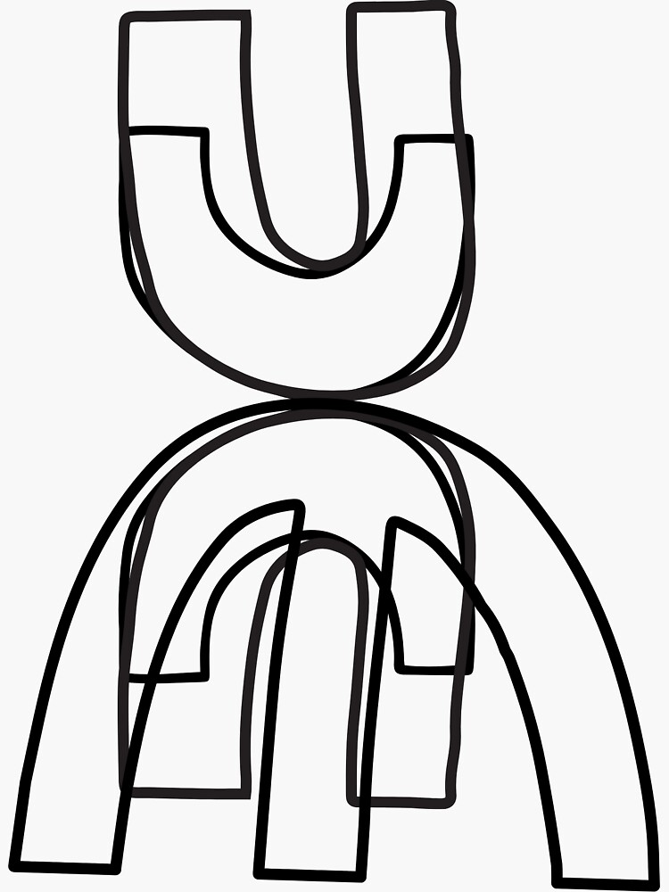 "INVERTED MODERN TRIBAL SHAPES" Sticker for Sale by EllieMonroe | Redbubble