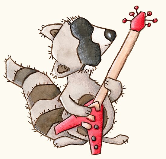 "Rocky raccoon" Poster by kimfleming | Redbubble