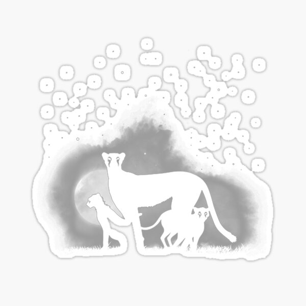 "Cheetahs Family" Sticker for Sale by DavesonKeith | Redbubble