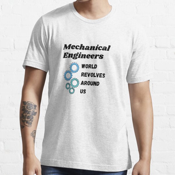 "Mechanical Engineer black and white" T-shirt for Sale by iqra-hanif ...