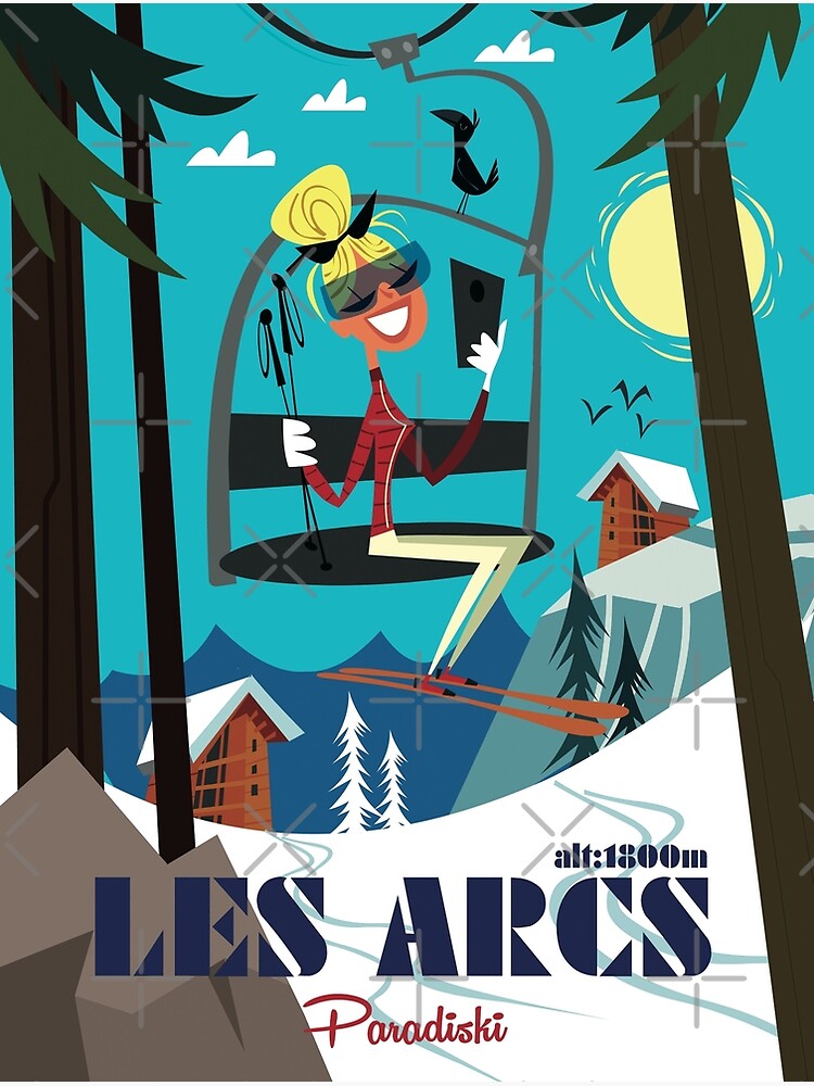 Les Arcs 1800 poster Premium Matte Vertical Poster sold by Benjamin ...
