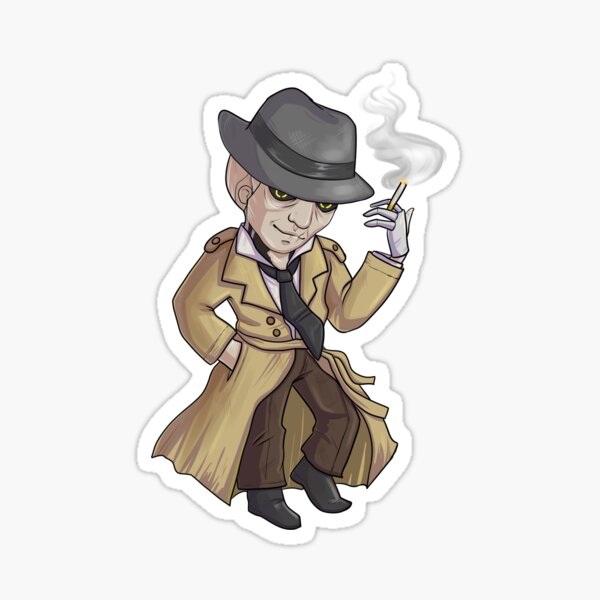 "Nick Valentine - Synth Detective" Sticker by MonsterMaker | Redbubble