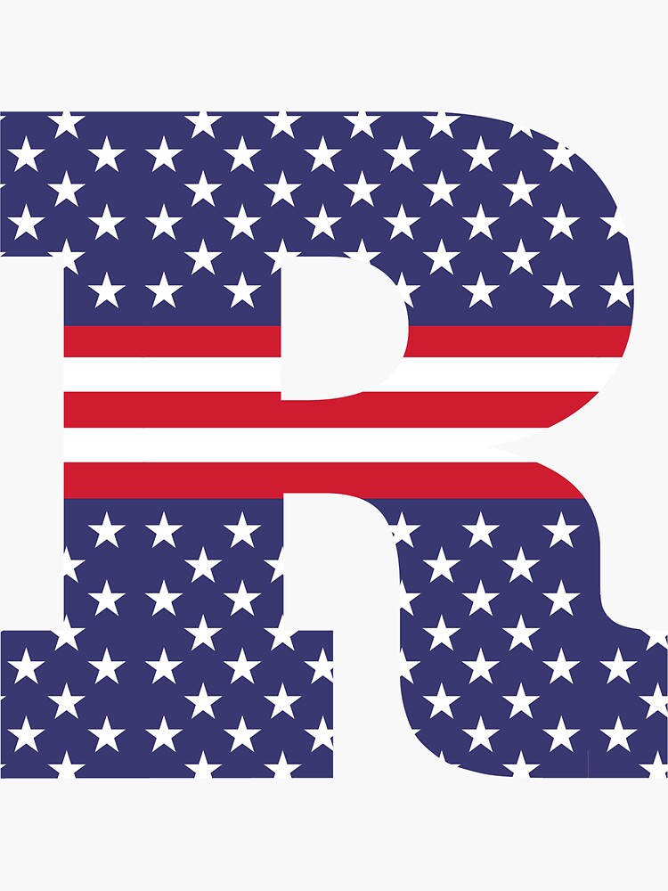 "American flag letter R" Sticker for Sale by designsbuzz | Redbubble
