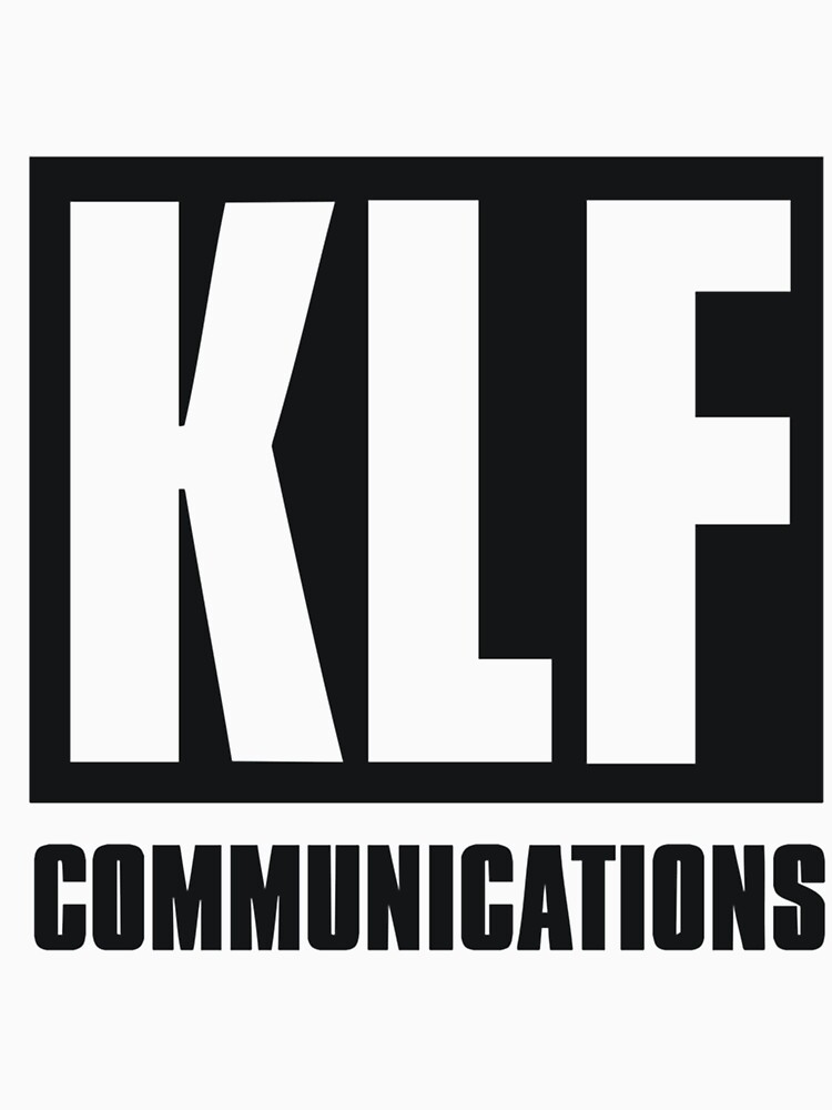 "KLF Communications (black bg, white letters)" T-shirt for Sale by ...
