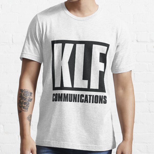 "KLF Communications (black bg, white letters)" T-shirt for Sale by ...