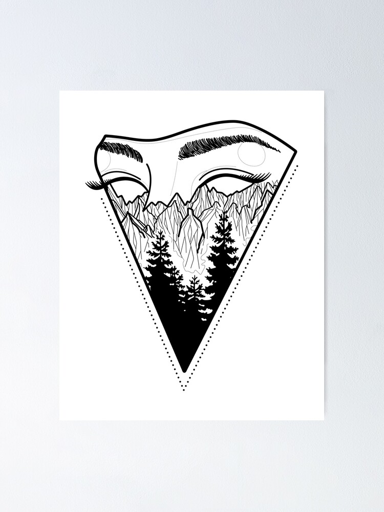 "Forest eyes tattoo art" Poster for Sale by AznavourByKarin | Redbubble