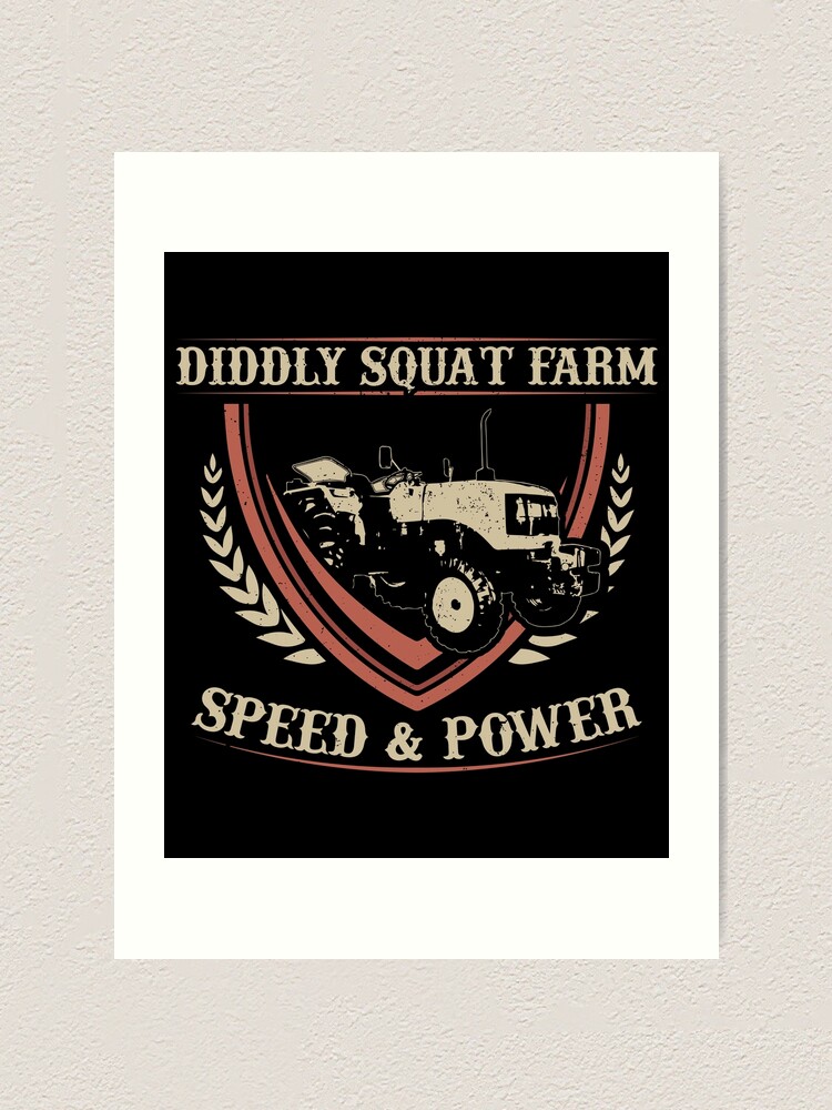 "Diddly Squat Farm Speed And Power Tractor Farmer" Art Print for Sale ...