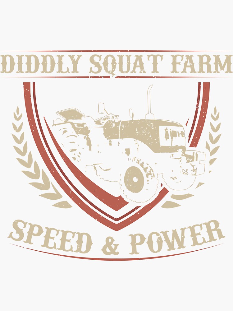 "Diddly Squat Farm Speed And Power Tractor Farmer" Sticker for Sale by ...