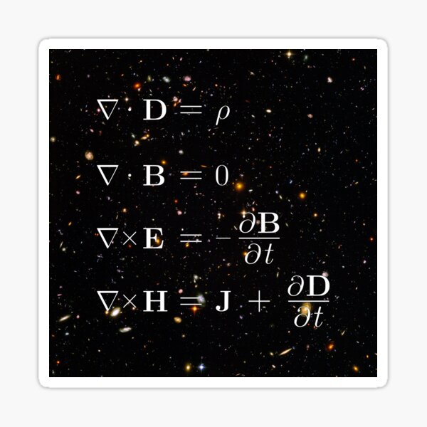 "Maxwell Equations Hubble Deep Field Galaxies" Sticker for Sale by ...