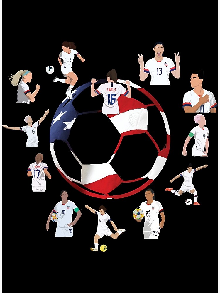 "USWNT Heart USA Flag Soccer Ball " Poster for Sale by Kingston23 ...