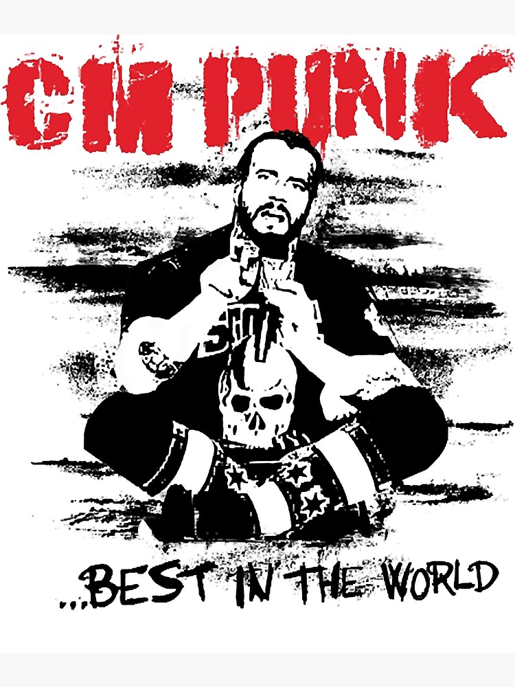 "CM PUNK Sticker " Poster for Sale by Donnanaples | Redbubble