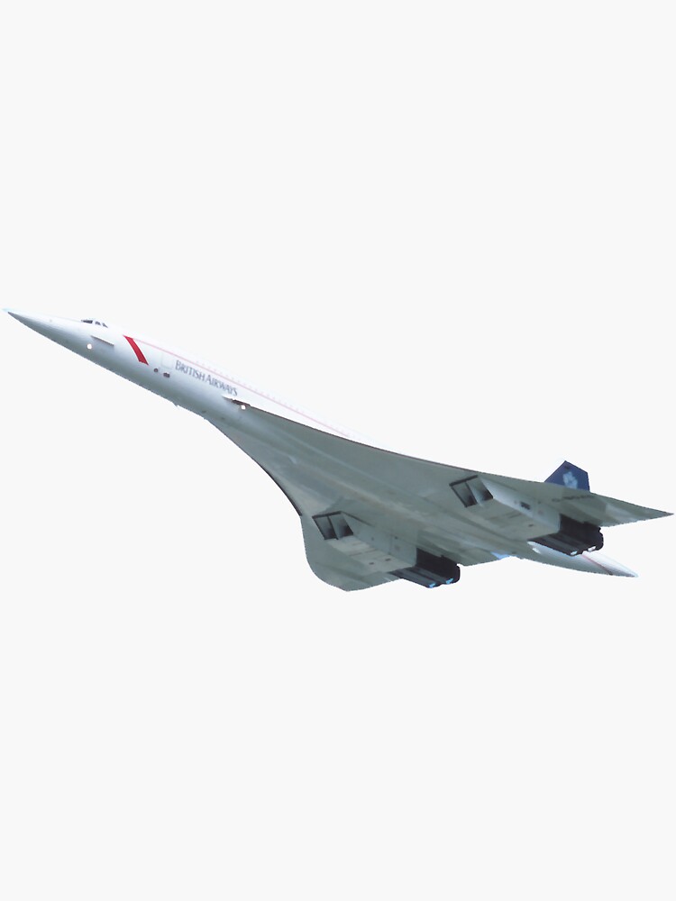 "Concorde Flying Classic " Sticker for Sale by StricklerShari | Redbubble
