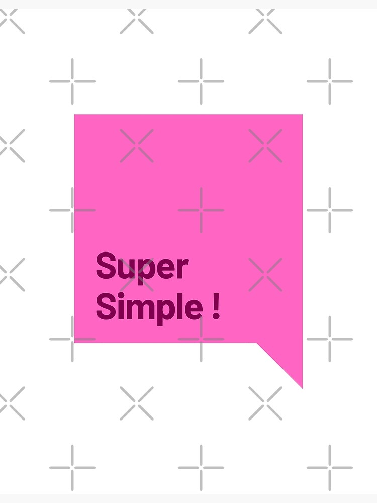 "Super Simple Pink Design 6 of 7" Poster for Sale by Something1027 ...