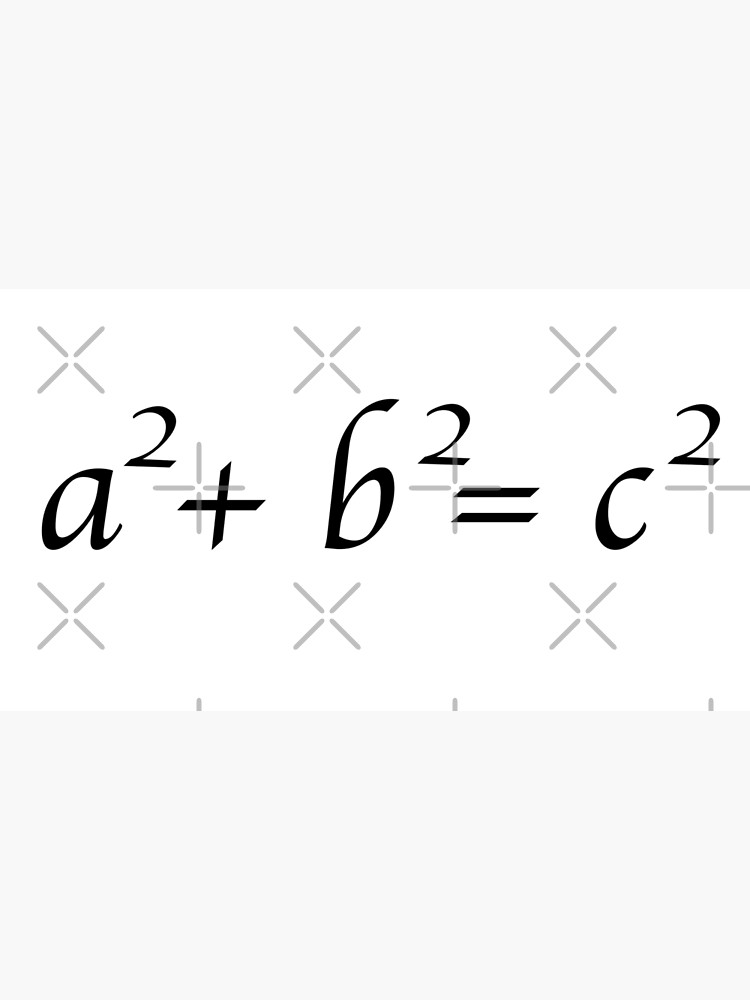  Cartoon Pythagoras Theorem A2 B2 C2 PNG File Photographic Print For