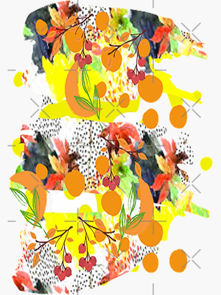 "Psychedelic Abstract Leaves Berries and Shapes,Graphic Psychedelic ...