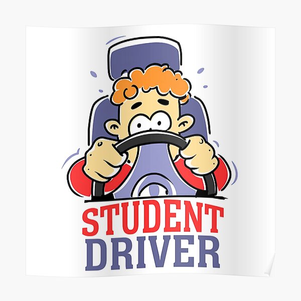 "Student Driver, New Driver Sign, Car Sign" Poster for Sale by graphic ...