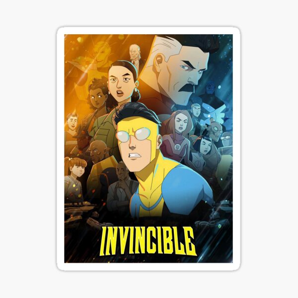 "invincible superhero poster" Sticker for Sale by LoveRandal | Redbubble