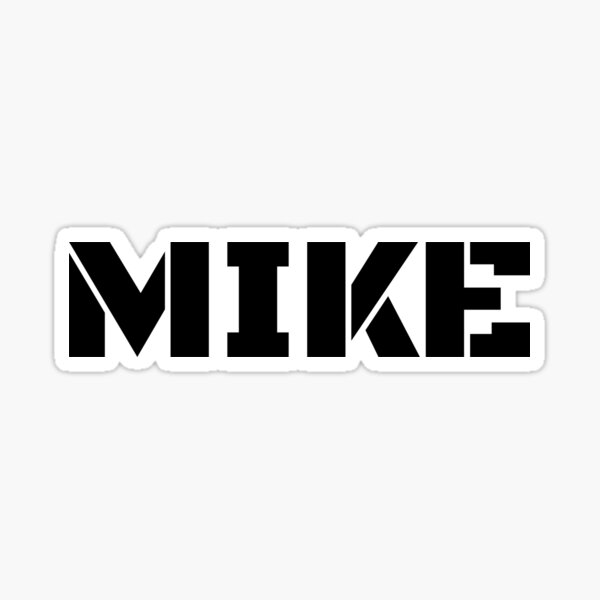 "Mike name tag" Sticker for Sale by powerpointer | Redbubble