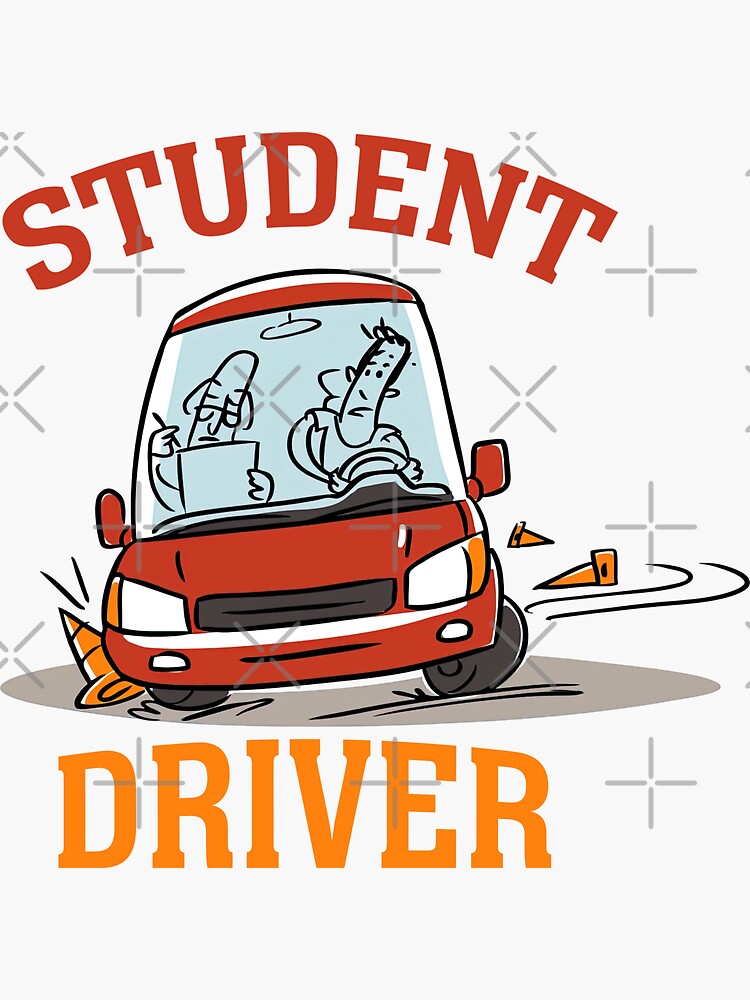 "Student Driver, New Driver Sign, Car Sign" Sticker for Sale by graphic ...